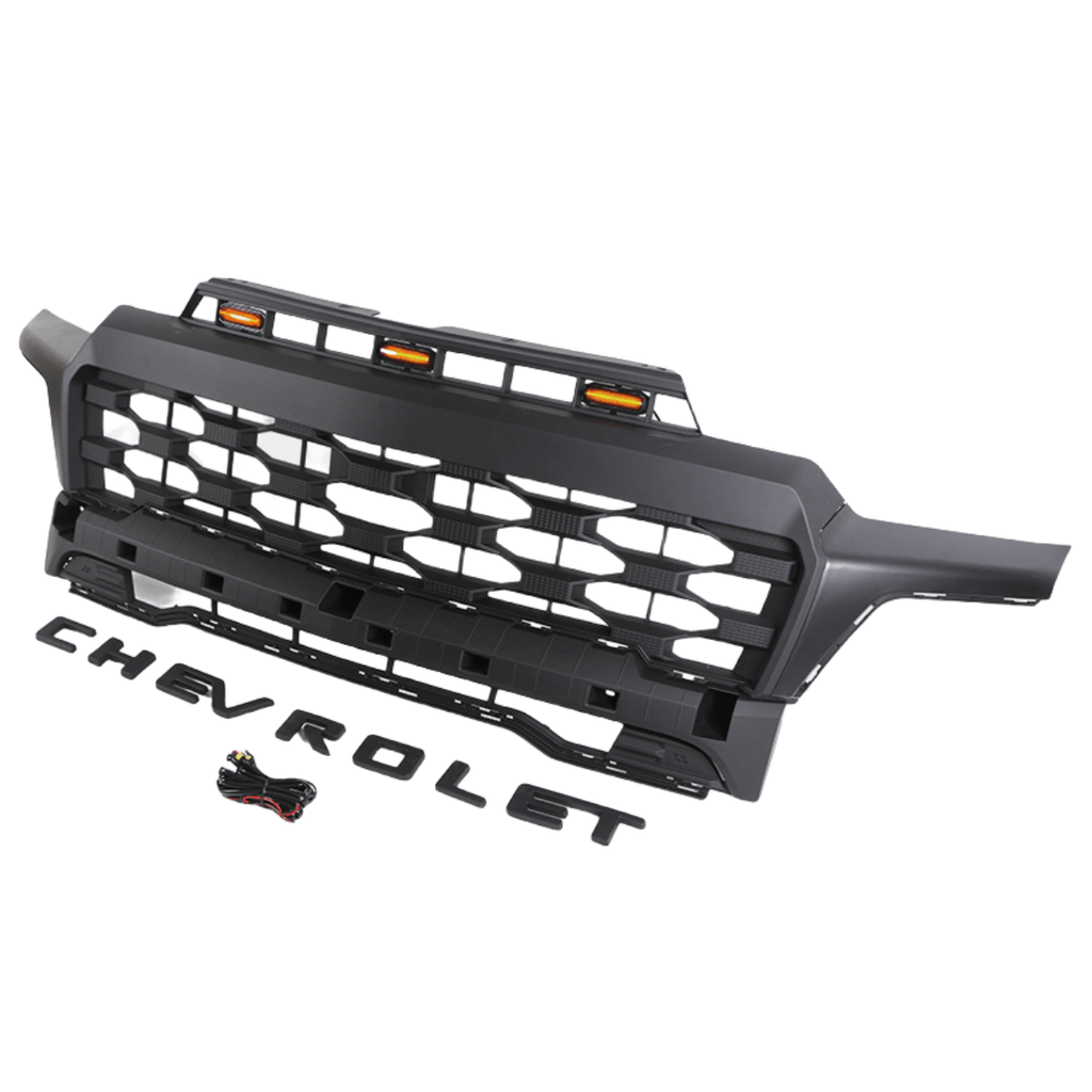 Chevrolet Colorado Grill 2023 2024 With Lights Black
