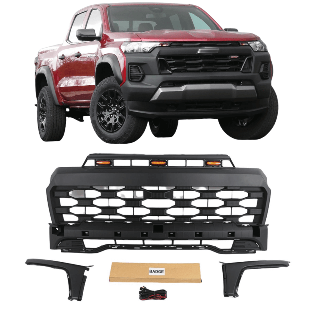Chevrolet Colorado Grill 2023 2024 With Lights Black