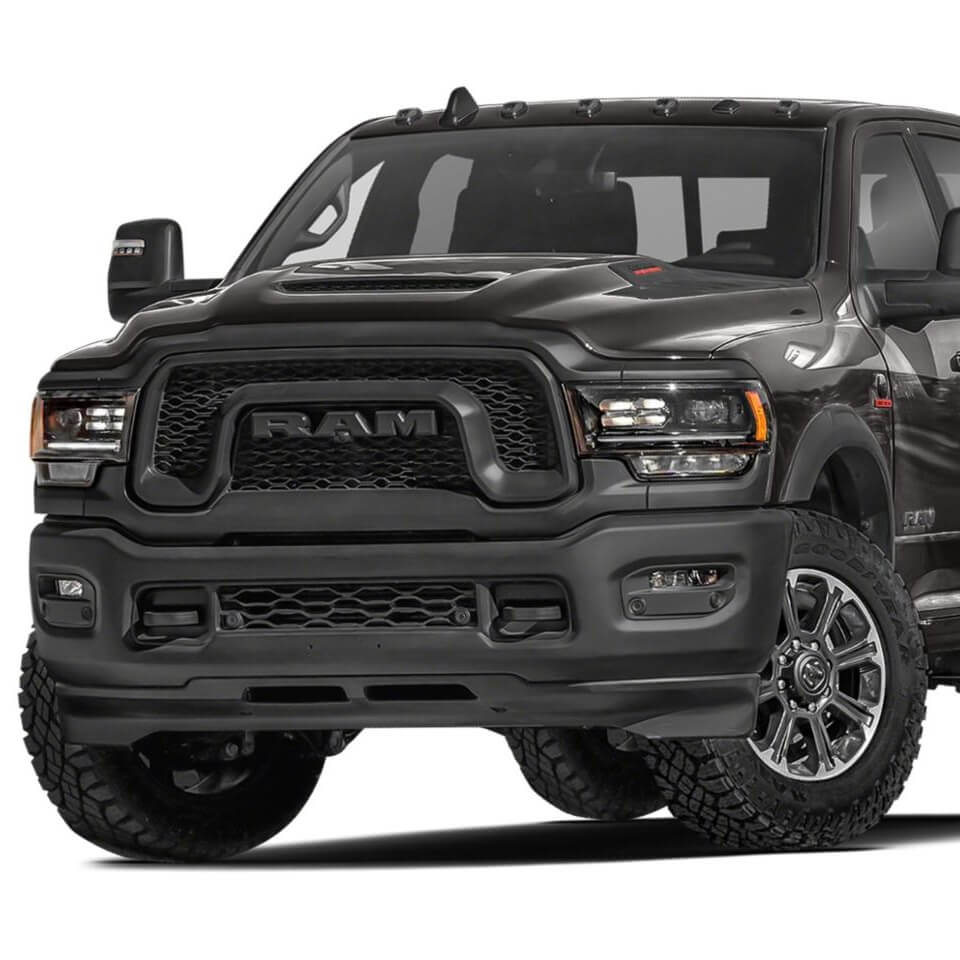 Dodge RAM 2500 3500 Grill 2019-2023 Black With Letters and Lights