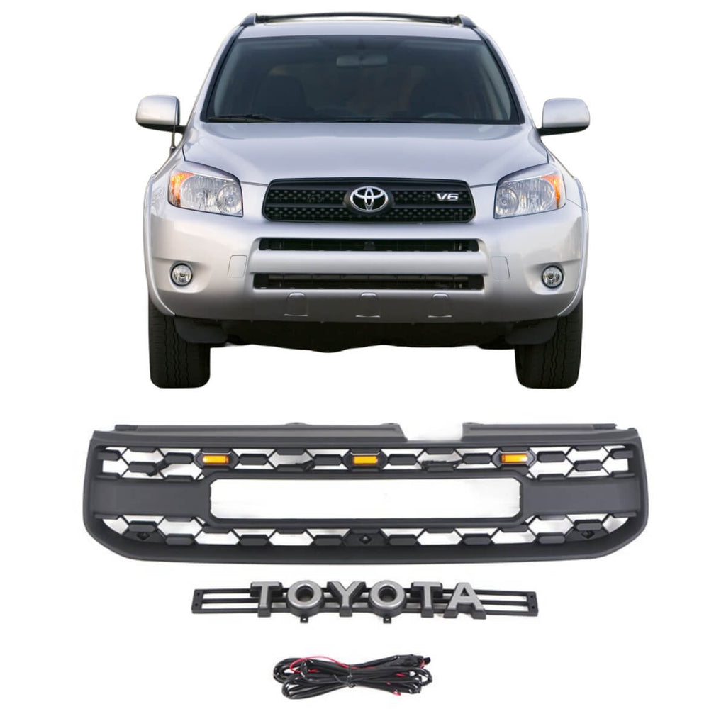 2006-2008 Toyota Rav4 Grill With Lights And Letters