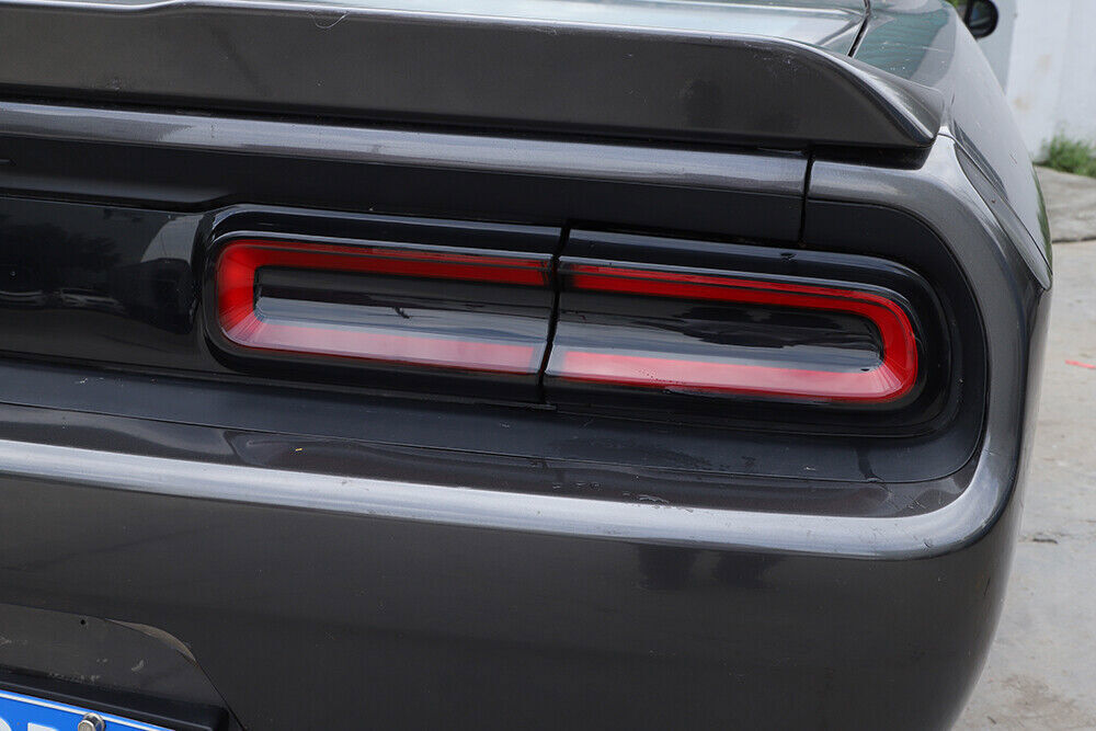 2015-2022 Dodge Challenger Tail Light Covers Smoked Rear Light Guards