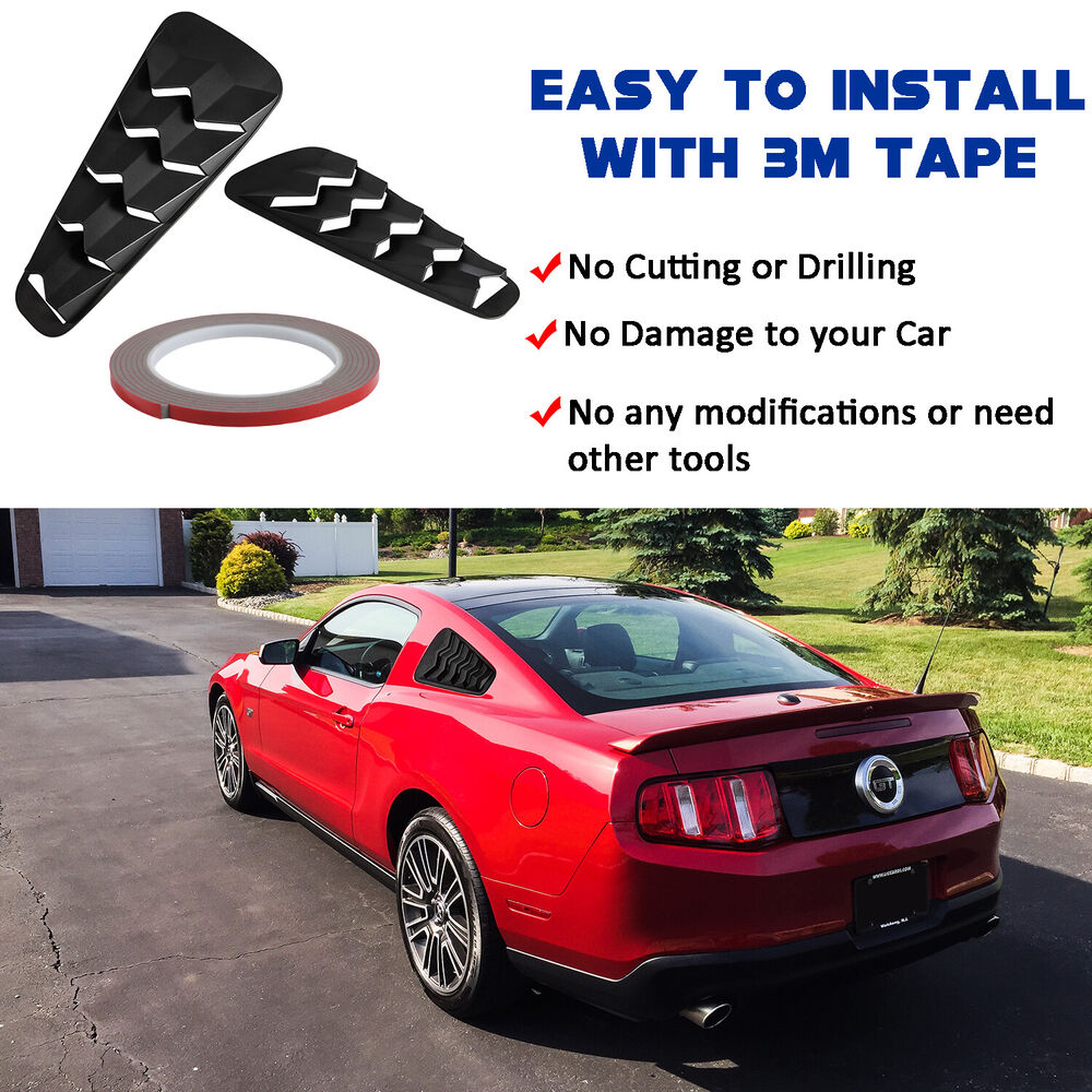 Ford Mustang 2005-2014 Side Window Louvers windshield Sun Shade Cover