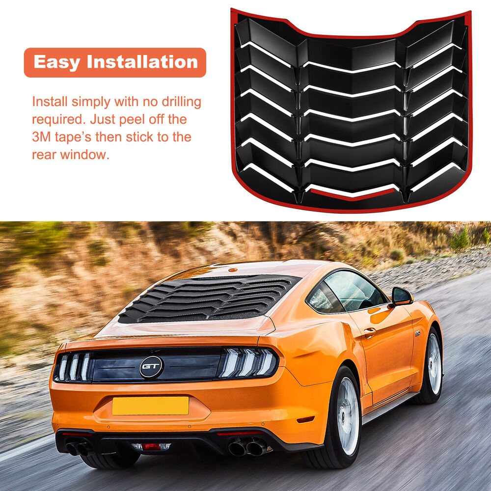 Ford Mustang 2015-2023 Rear+Side Window Louver Windshield Sun Shade C
