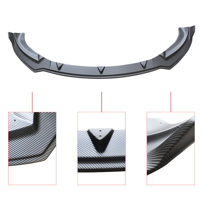 2020-2023 Tesla Model Y Carbon Fiber Style Front Bumper Lip Splitter