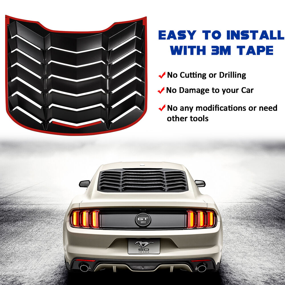 Ford Mustang 2015-2021 Carbon Fiber in GT Lambo Style Rear Window Lou