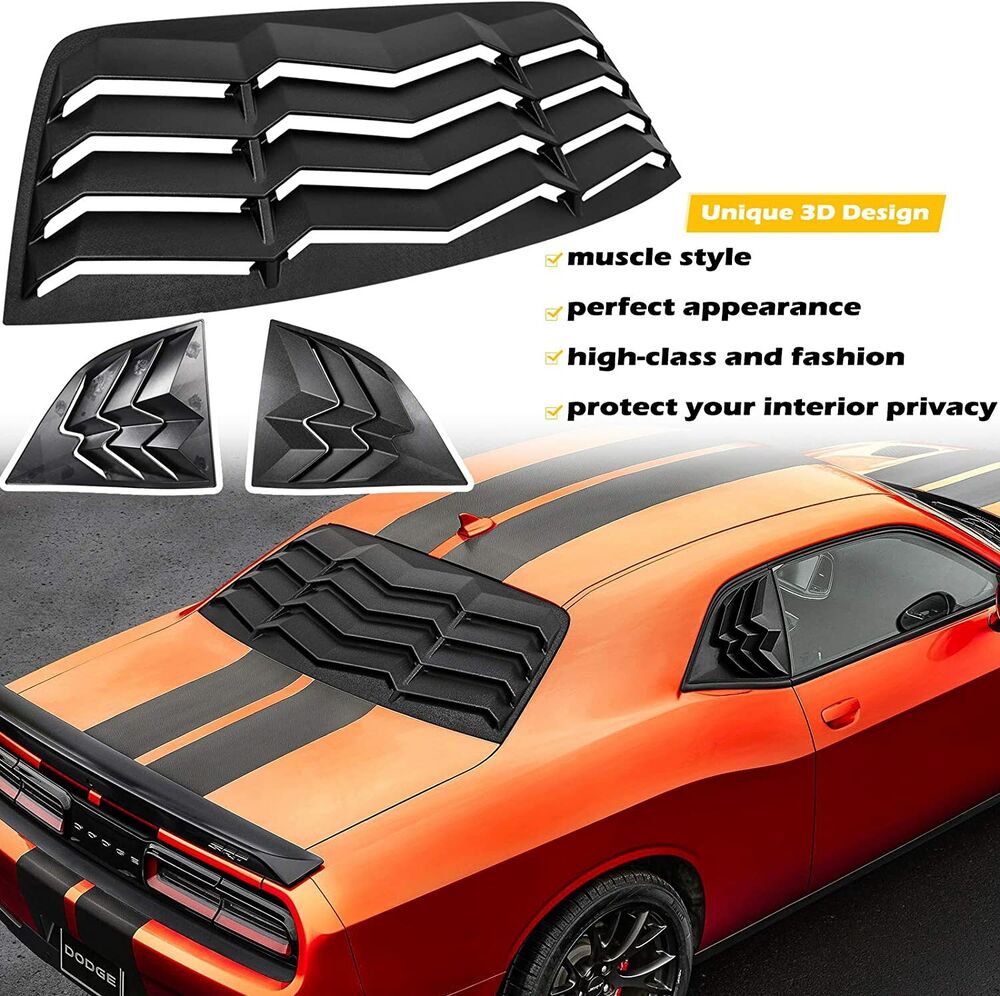 Dodge Challenger 2008-2021 Rear and Side Window Louvers Sun Shade Cov